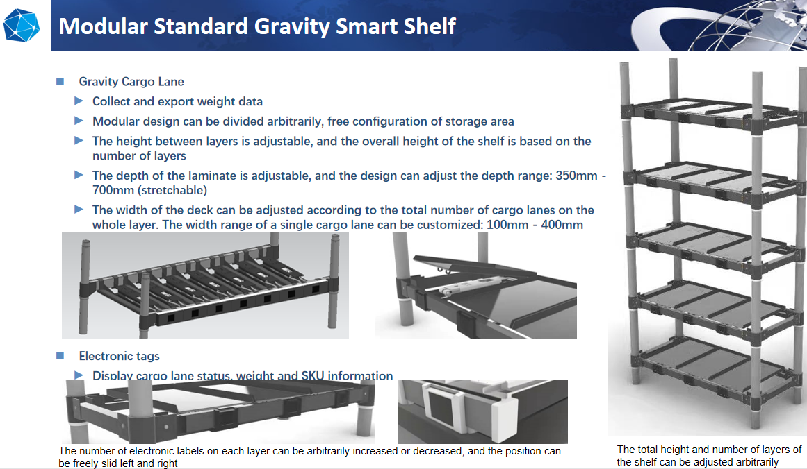 MonolithIoT Modular Standard Gravity Smart Weighing Shelf - 官网